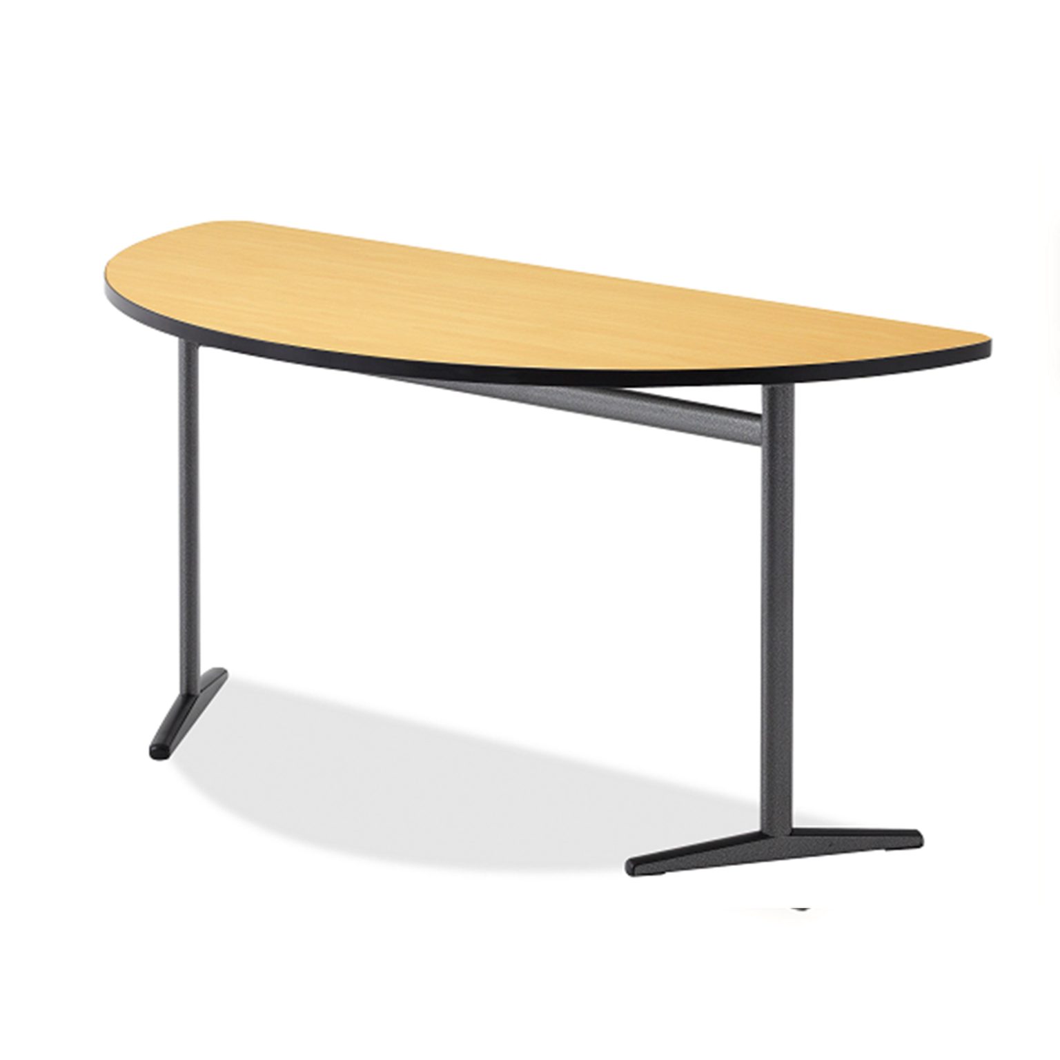 Single Leg Half-Round Table - Turf Office
