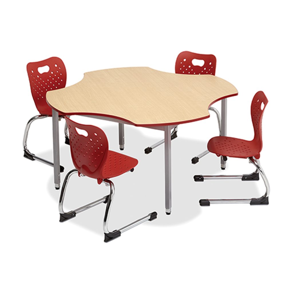 Clover Shape Activity Table - Turf Office